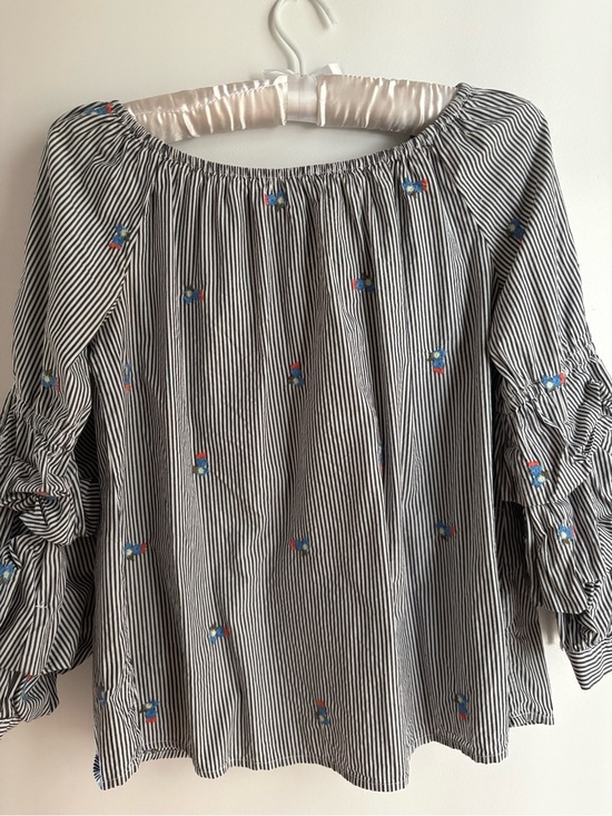 Sanctuary | Tops | Sanctuary Black White Striped Offshoulder Blouse ...